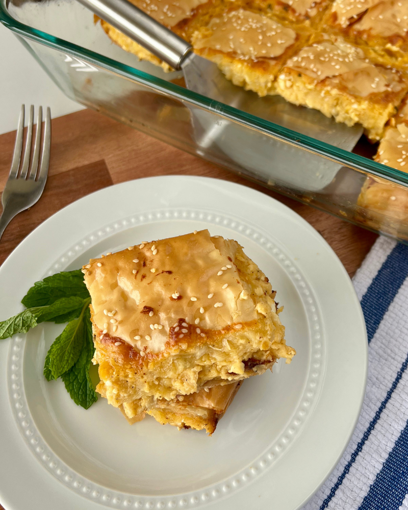 Greek Tiropita (Cheese Pie) - Spoonful of Si