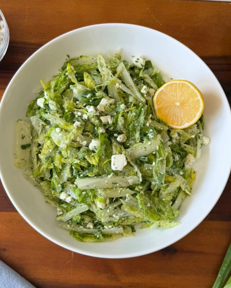 Maroulosalata (Greek Lettuce Salad) - Spoonful of Si
